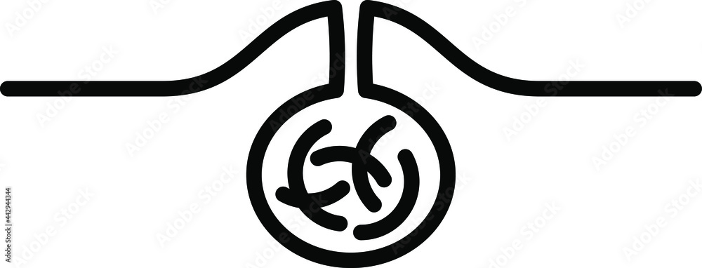 Photo & Art Print Pilonidal cyst icon , vector illustration, Graphic ...
