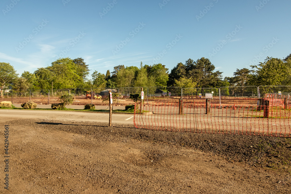 National Trust new car park at the Devils Punch Bowl, Hindhead, Surrey ...