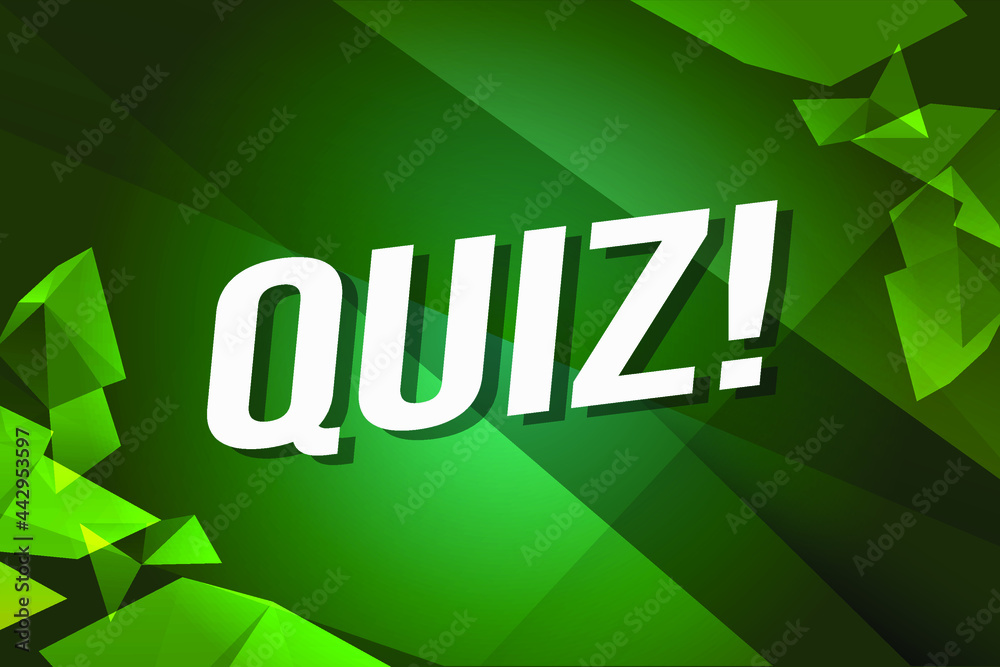 quiz word concept vector illustration with lines 3d style for social ...
