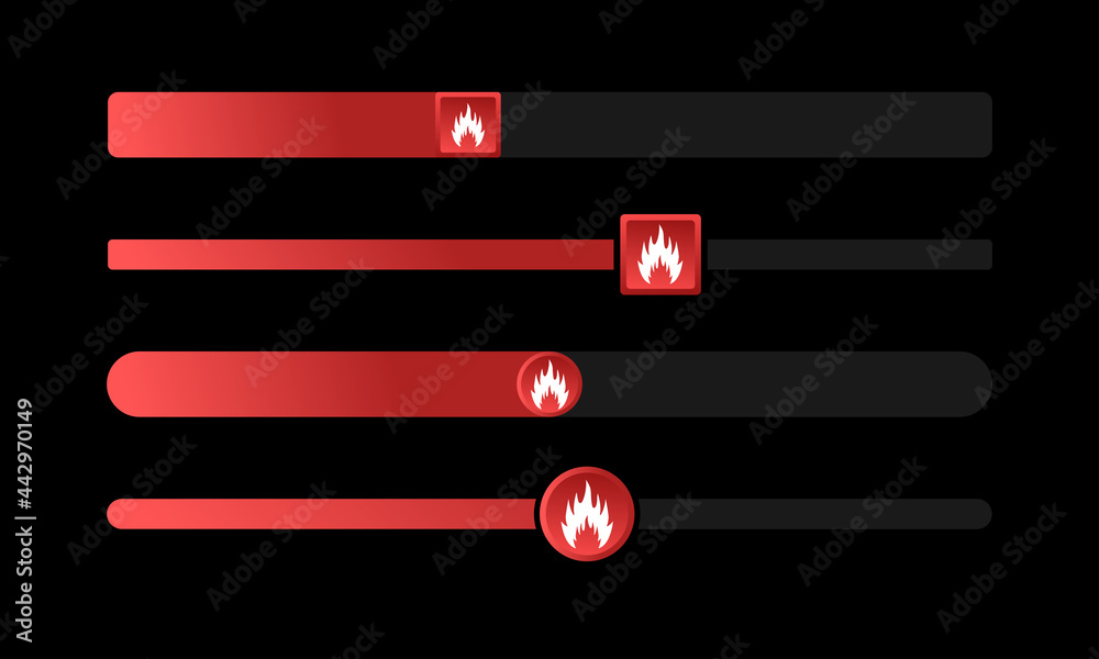 Heat control panel templates. Thermostat. Temperature controller ...