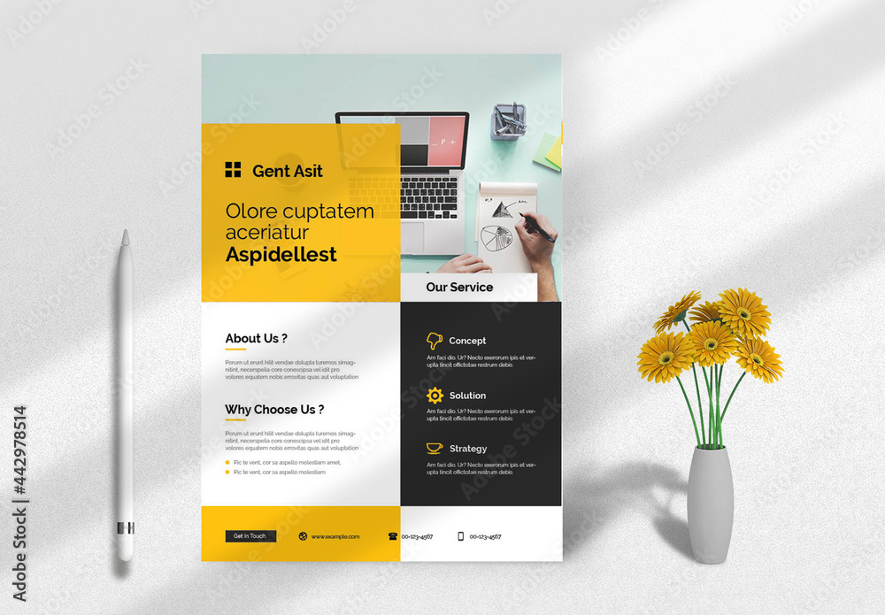 Clean Box Flyer Stock Template | Adobe Stock