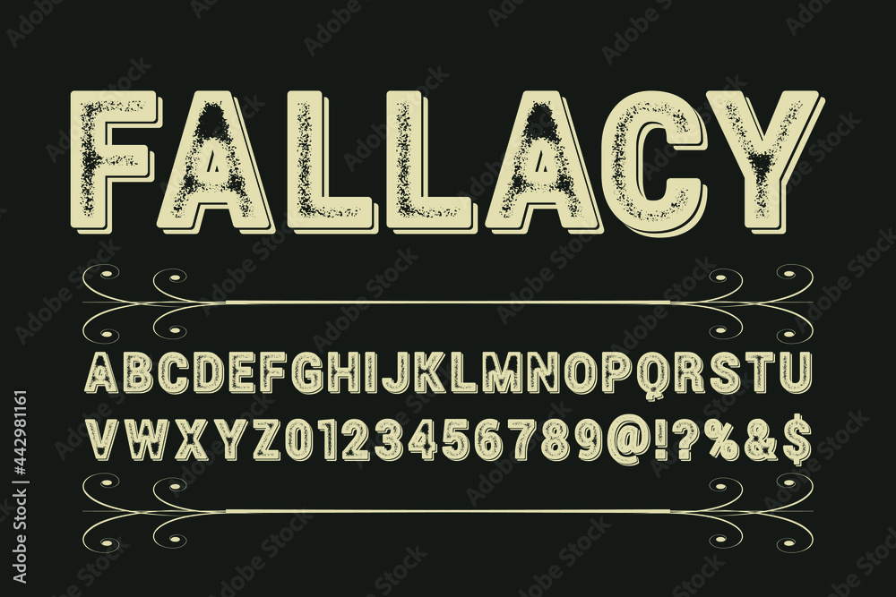 Font alphabet Script Typeface handcrafted handwritten vector label ...