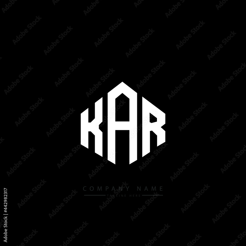 KAR letter logo design with polygon shape. KAR polygon logo monogram ...