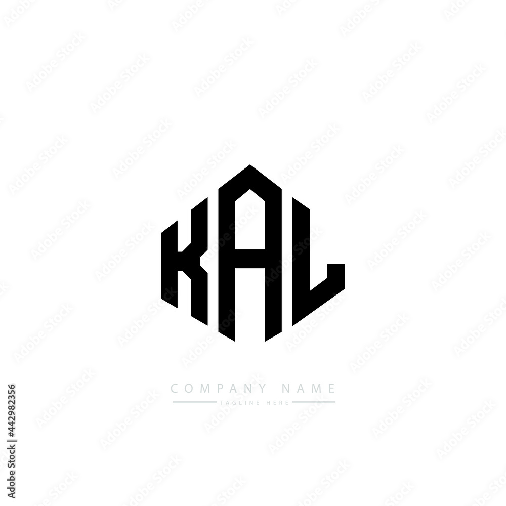 KAL letter logo design with polygon shape. KAL polygon logo monogram ...