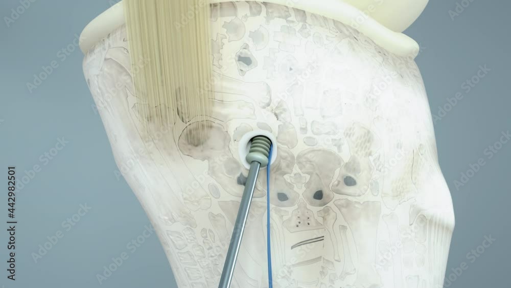 Vidéo Stock Knee surgery, torn tendon repair, ligament repair, pins ...