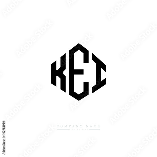 KEI letter logo design with polygon shape. KEI polygon logo monogram ...