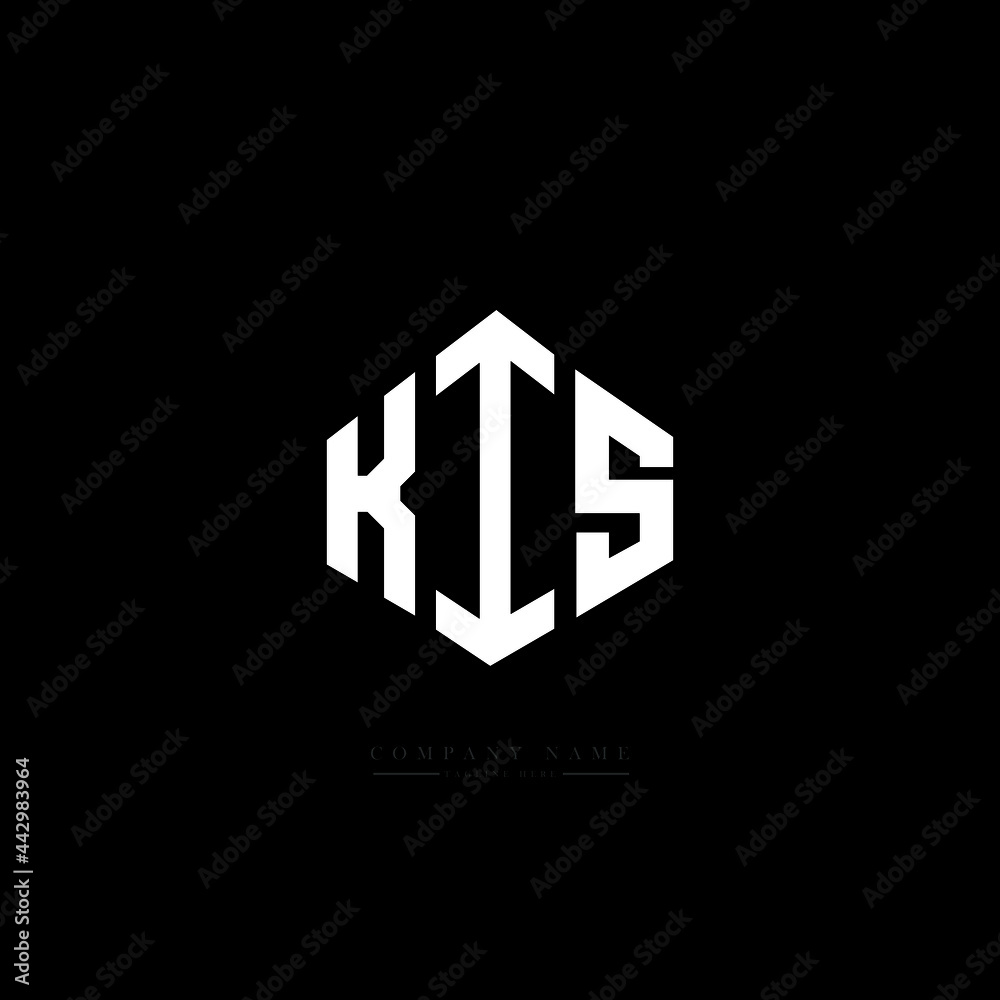 KIS letter logo design with polygon shape. KIS polygon logo monogram ...