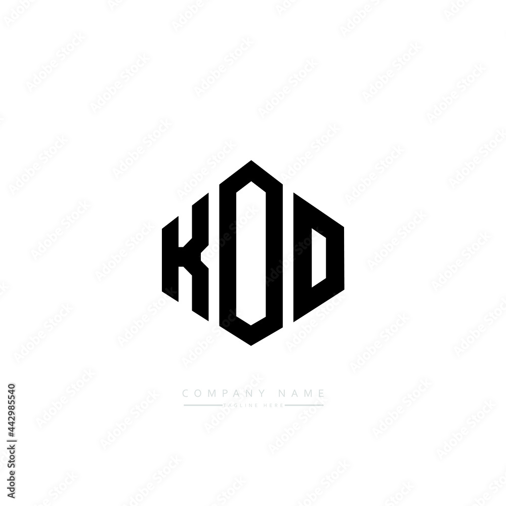 KOO letter logo design with polygon shape. KOO polygon logo monogram ...
