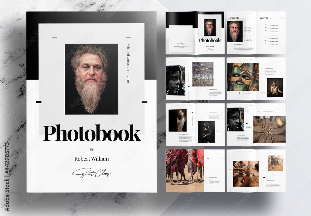 Professional Portfolio or Photobook Layout Stock Template | Adobe Stock