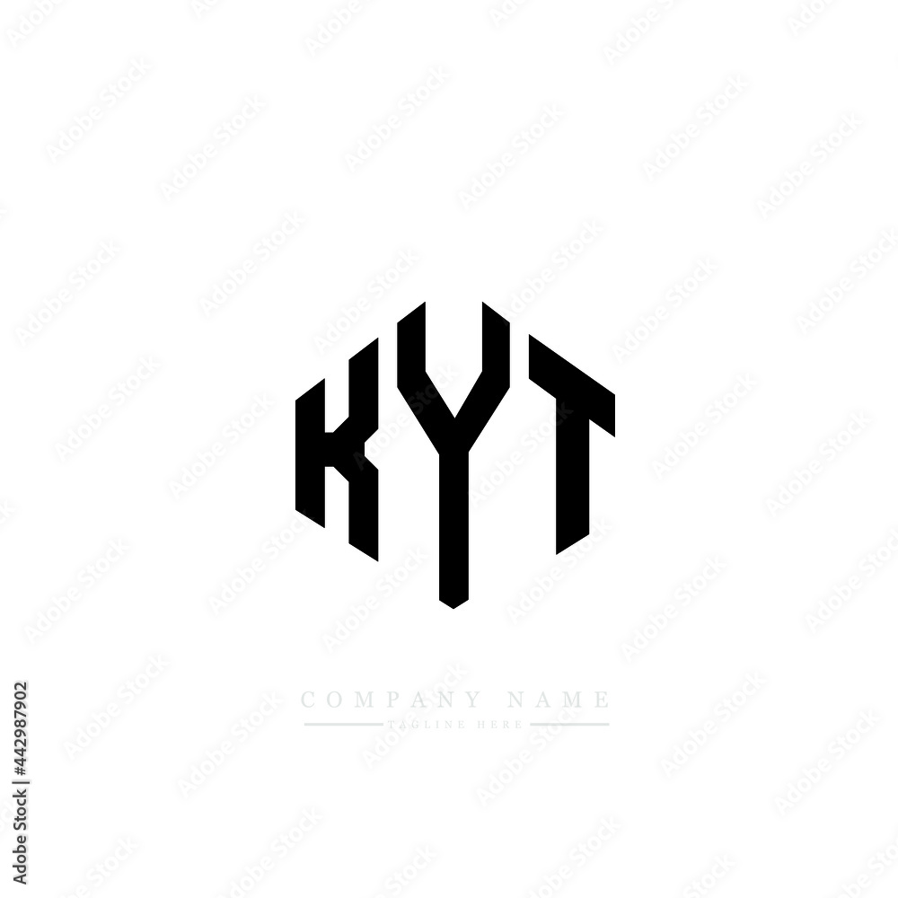 KYT letter logo design with polygon shape. KYT polygon logo monogram ...
