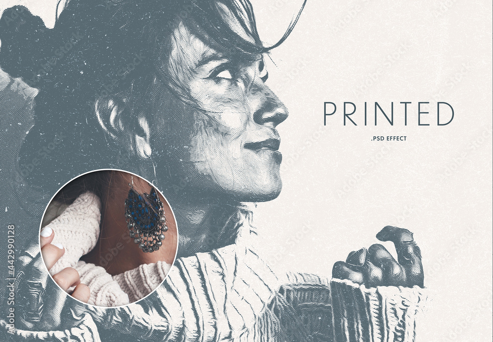 Engraved Old Print Effect Stock テンプレート | Adobe Stock