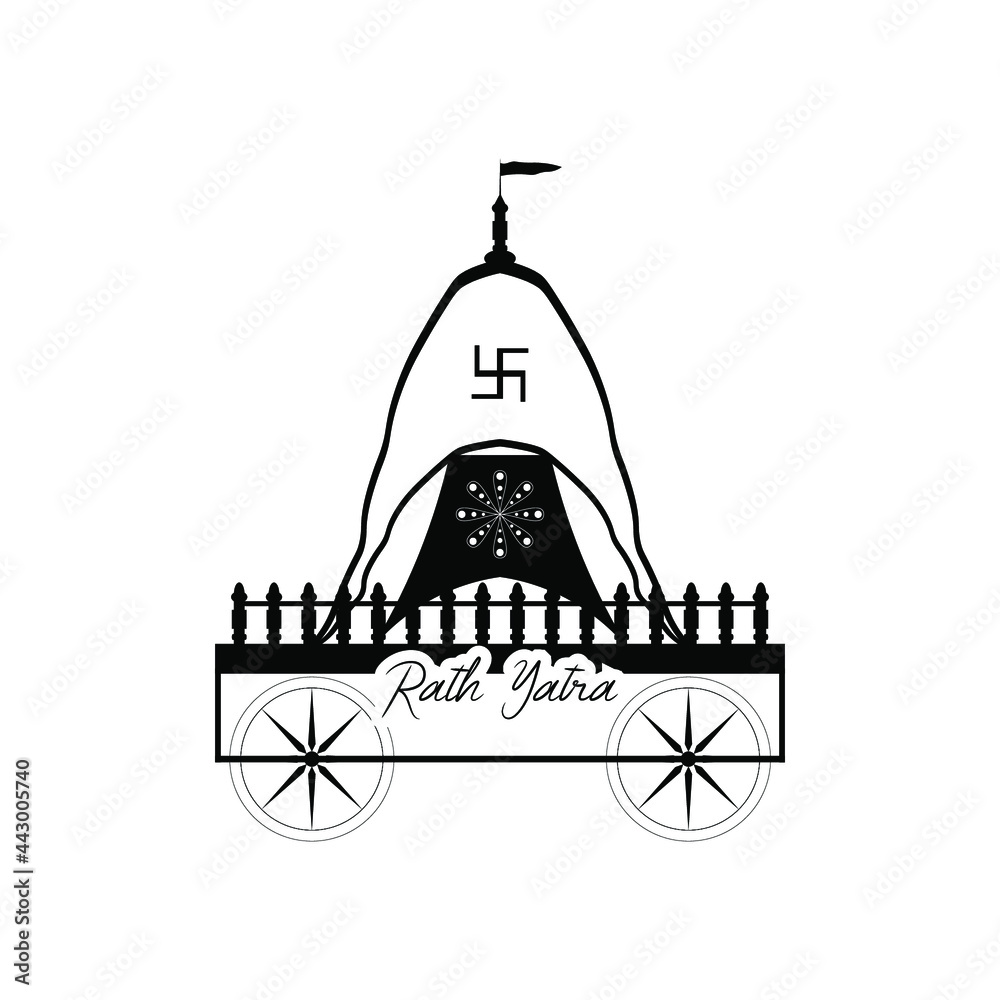 Icon of rath fot ratha yatra festival of Jagannath Rath Yatra, vector ...