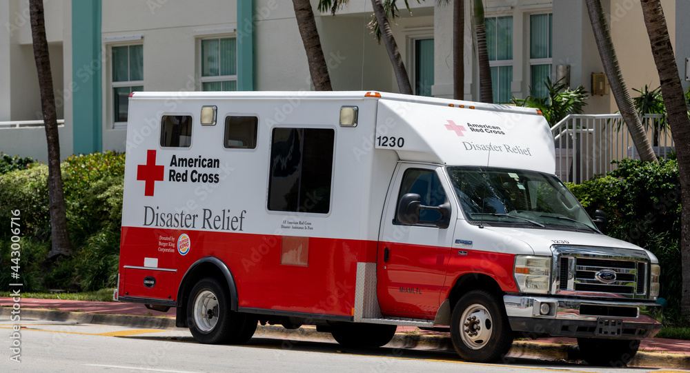 Photo of an American Red Cross Disaster Relief truck in Miami at the ...