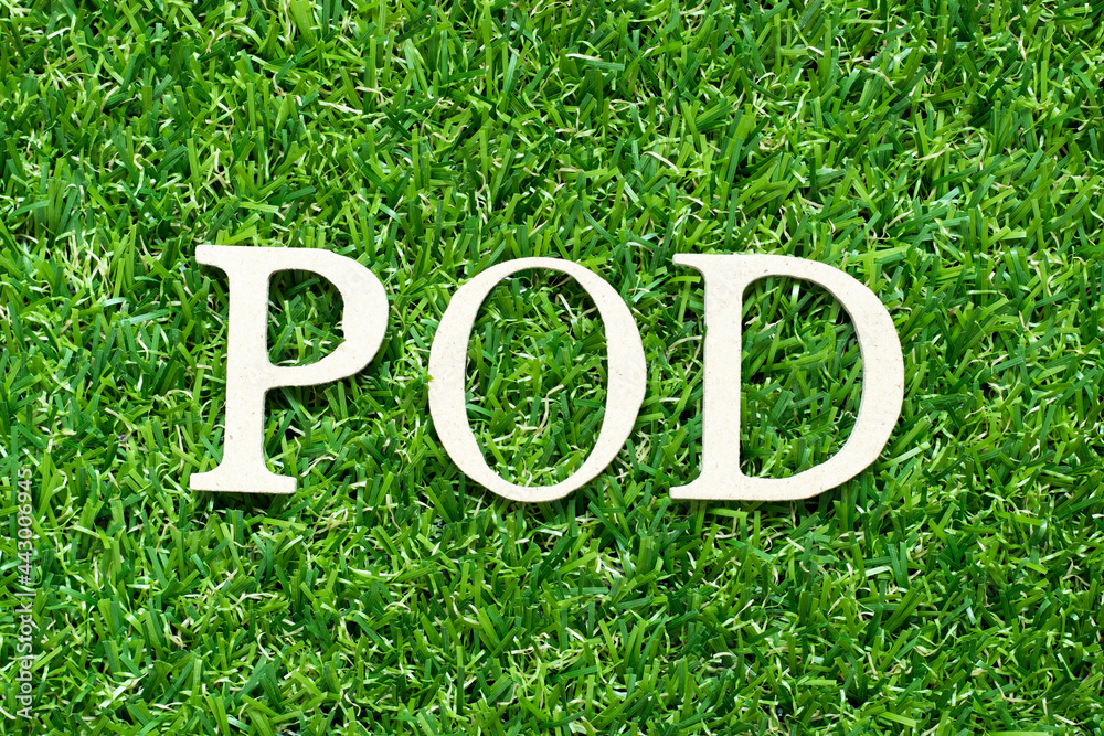 Alphabet letter in word POD (Abbreviation of Proof of delivery, Point ...