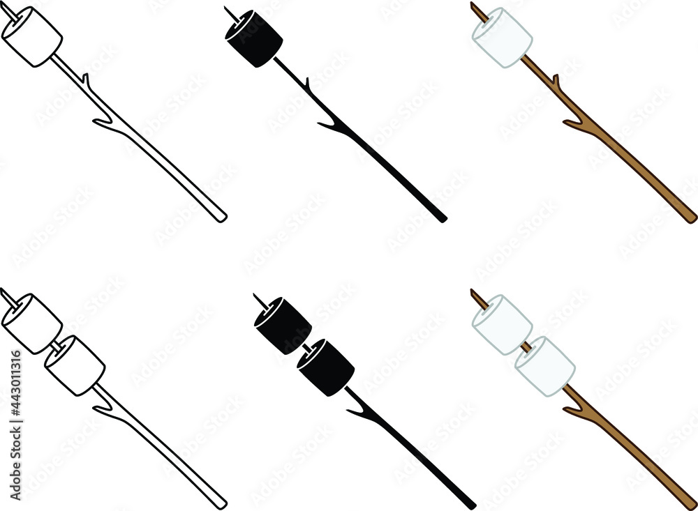 Marshmallow On A Stick Clipart
