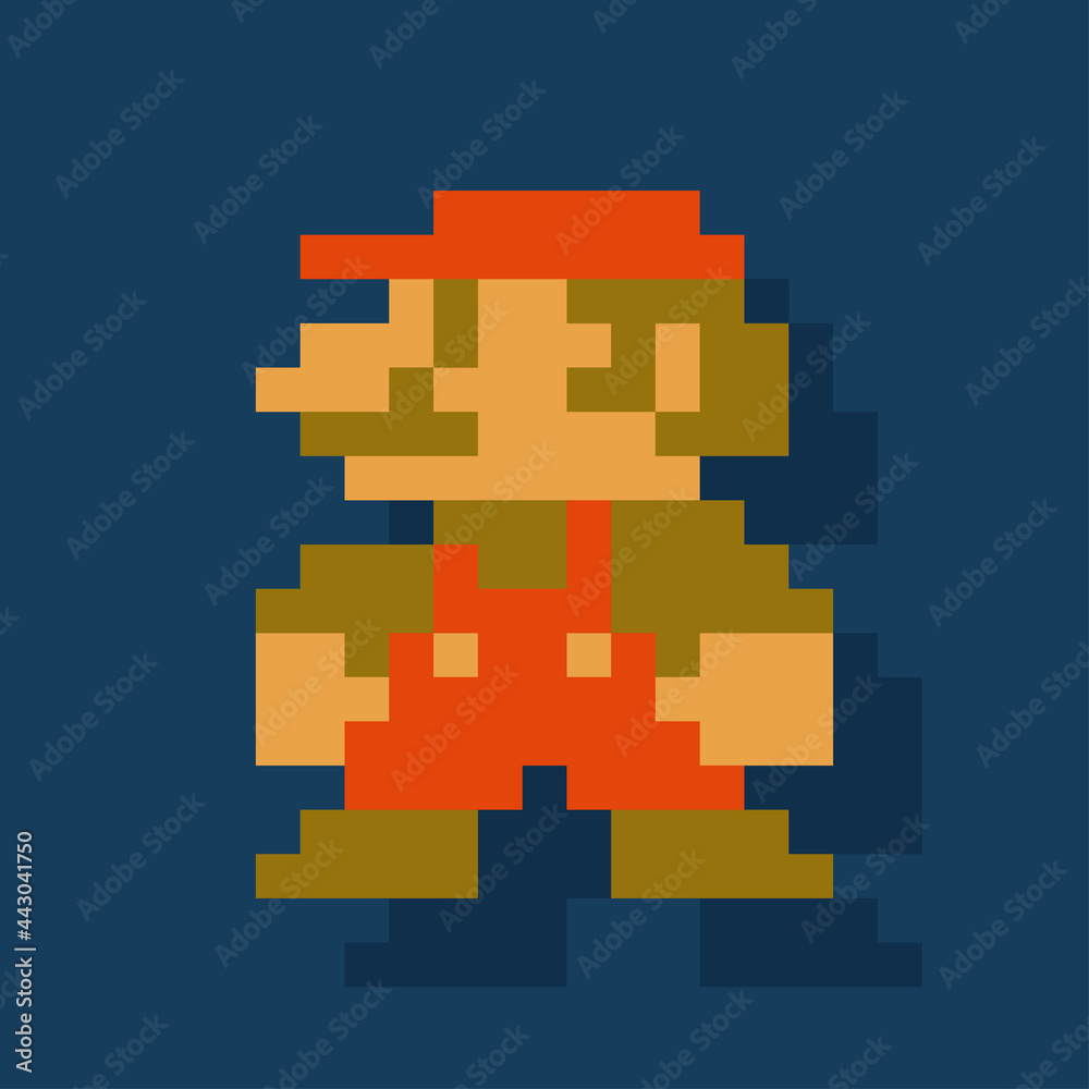 TASHKENT, UZBEKISTAN - NOVEMBER 1, 2020: Super Mario Bros pixelated ...