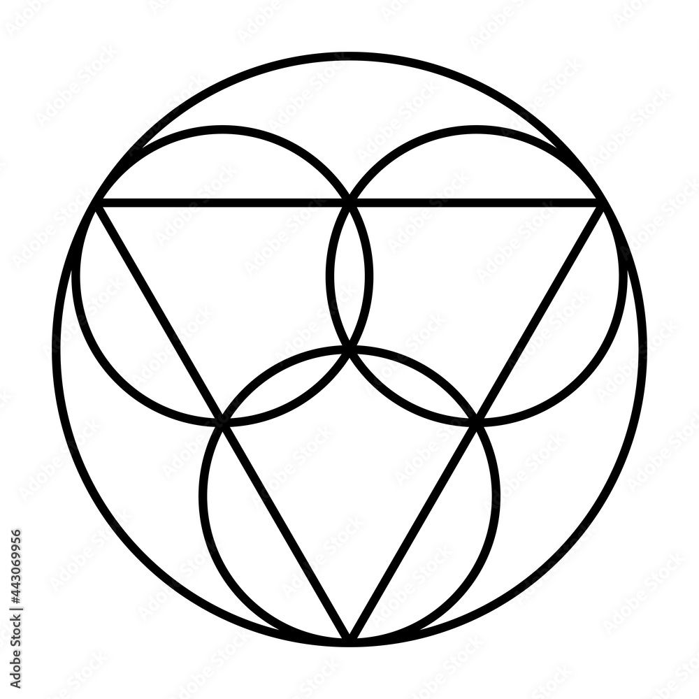Trinity symbol. Three circles, representing the coeternal and ...