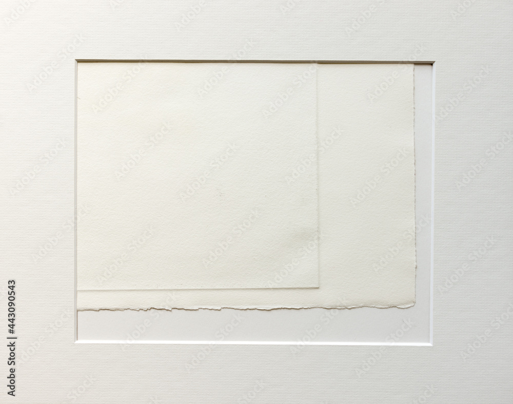 light gray accent frame overlay with textured, used art paper - centre ...