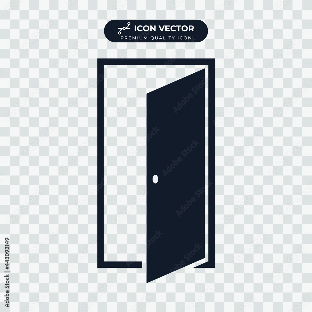 door icon symbol template for graphic and web design collection logo ...