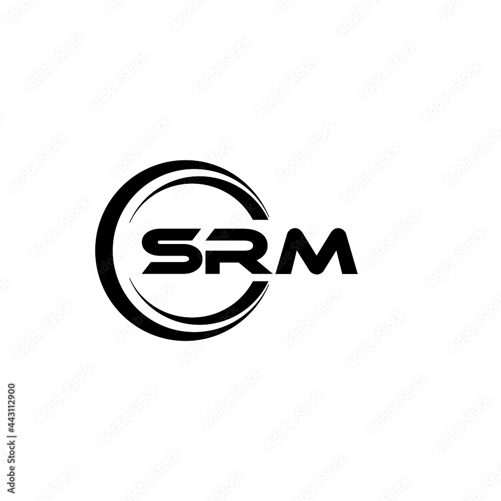 SRM letter logo design with white background in illustrator, vector ...
