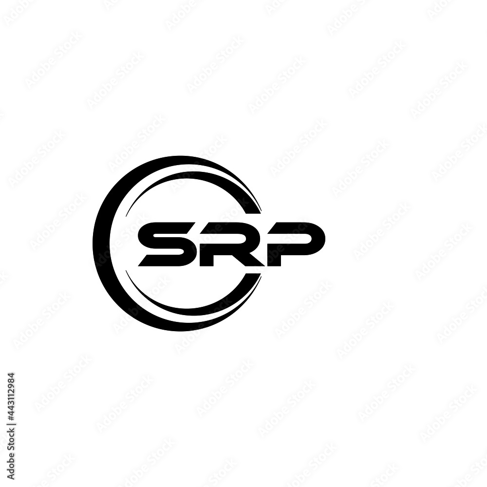 SRP letter logo design with white background in illustrator, vector ...