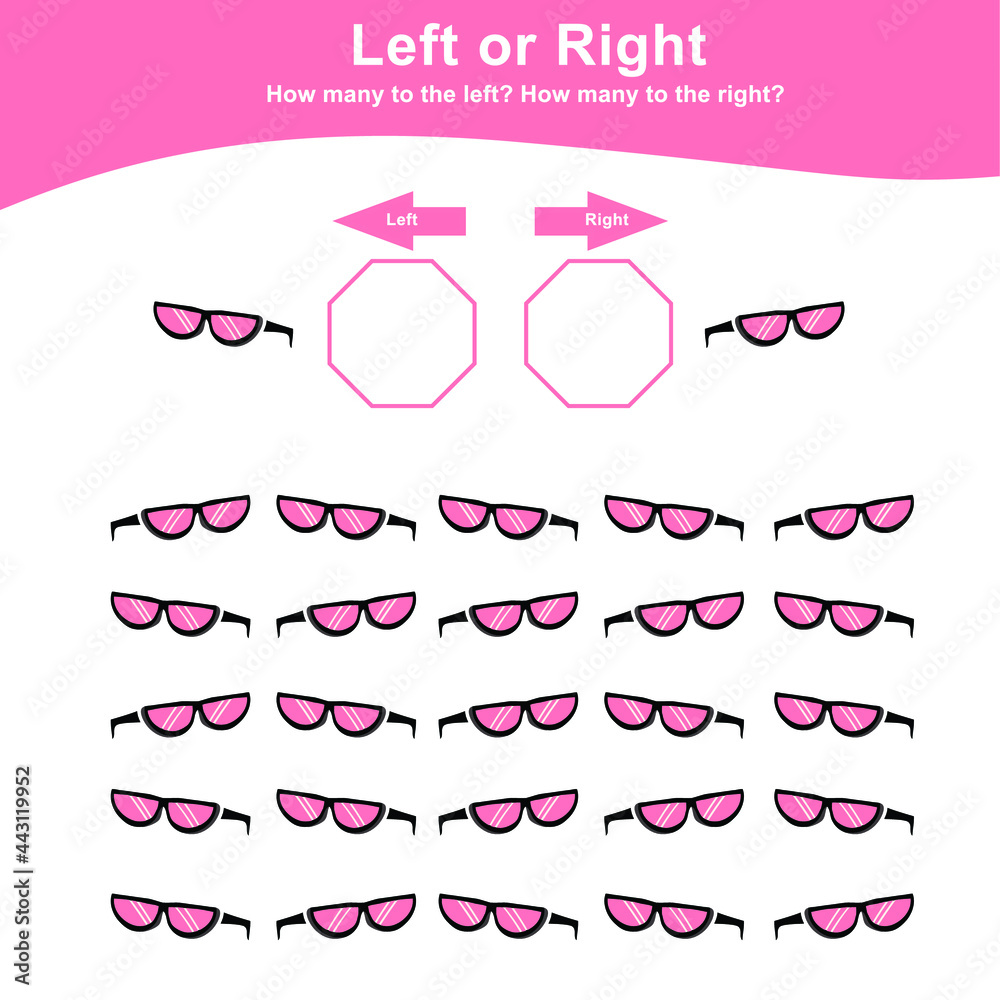 Vetor de Left or Right Game for Preschool Children. Educational ...