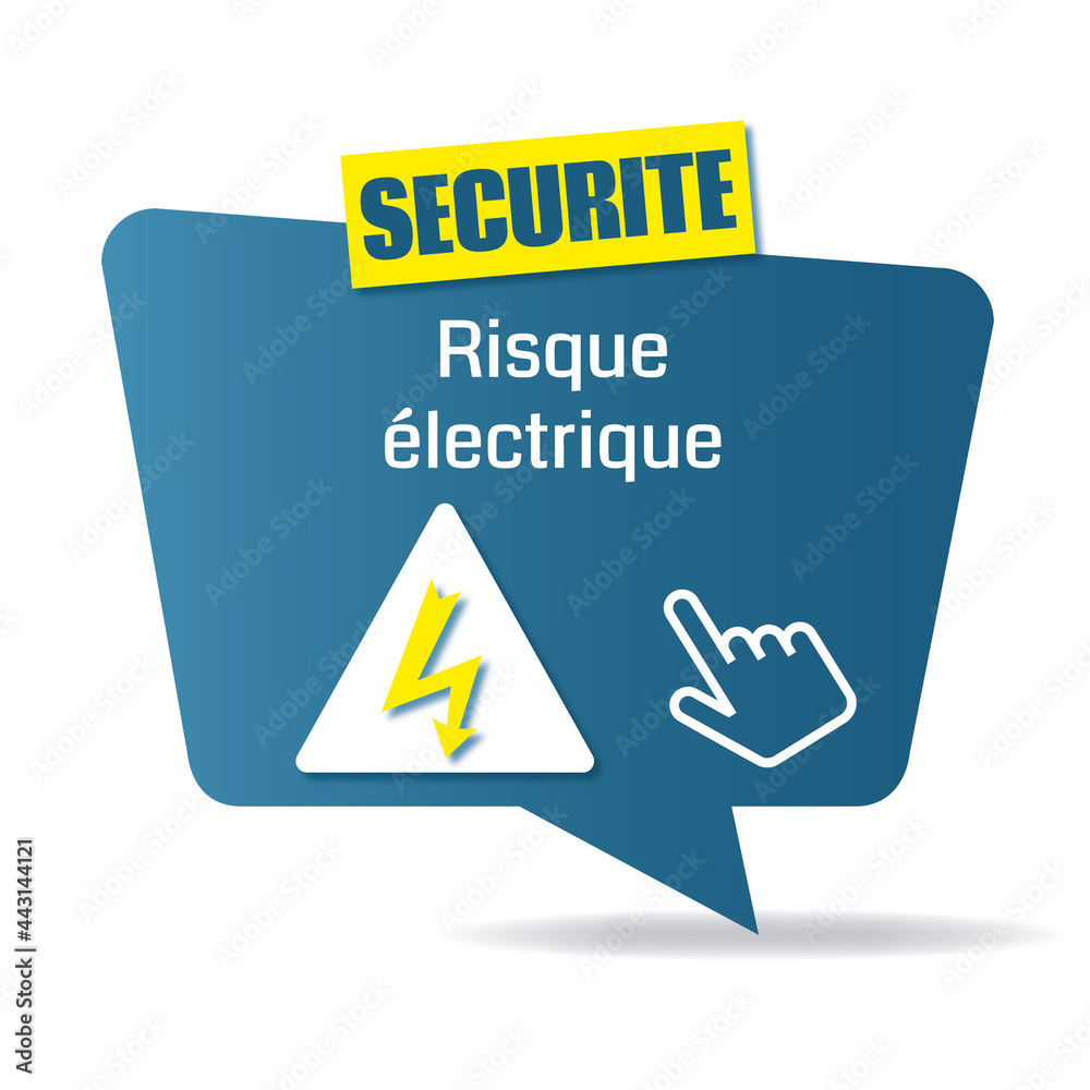Logo risque électrique. Stock Vector | Adobe Stock