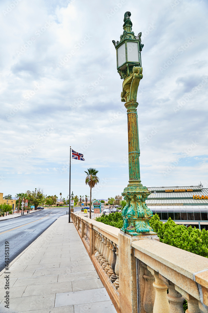 Lamp Post on the London Bridge at Lake Havasu, Arizona Stock Photo ...