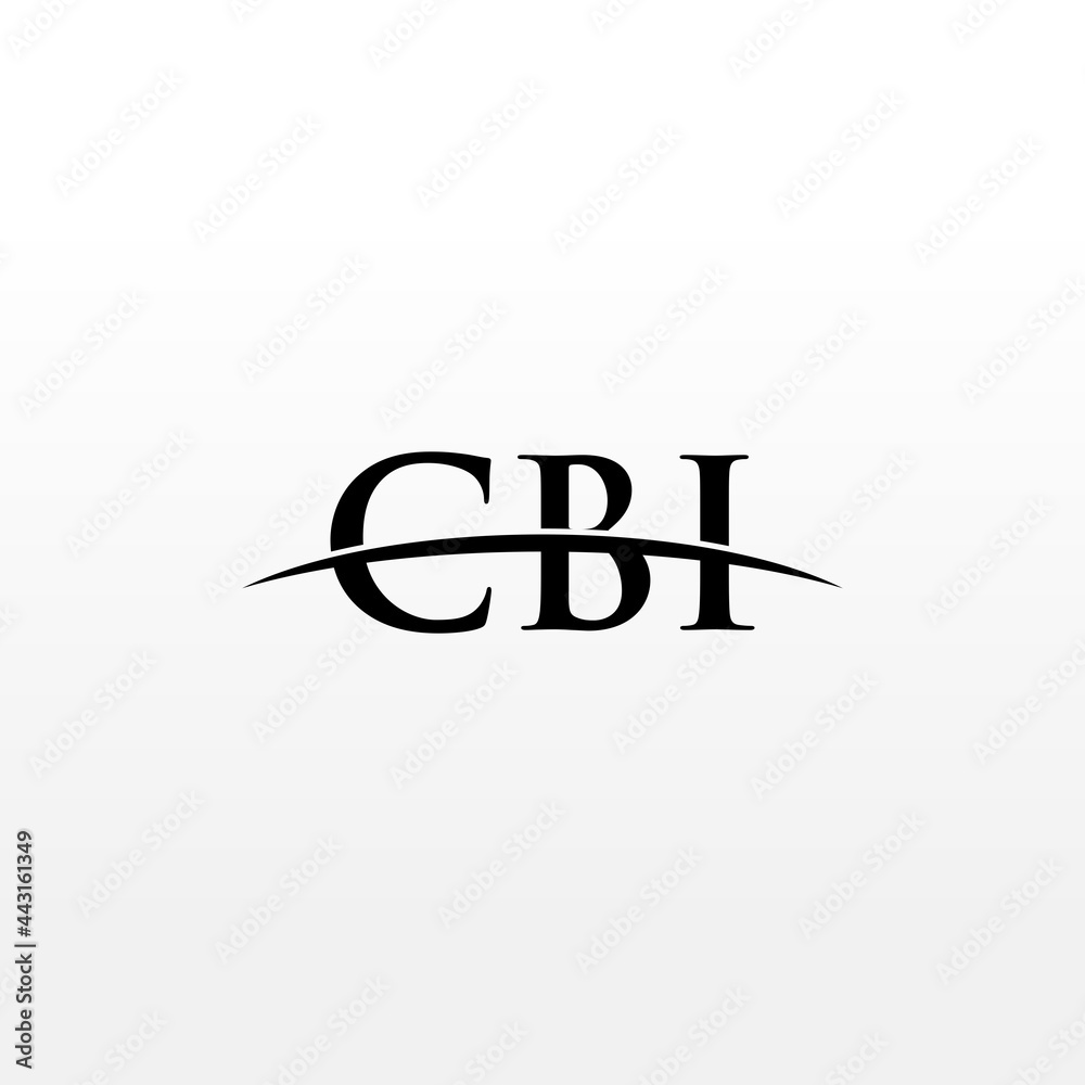 CBI initial overlapping movement swoosh horizon, logo design ...