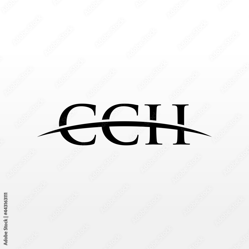 CCH initial overlapping movement swoosh horizon, logo design ...
