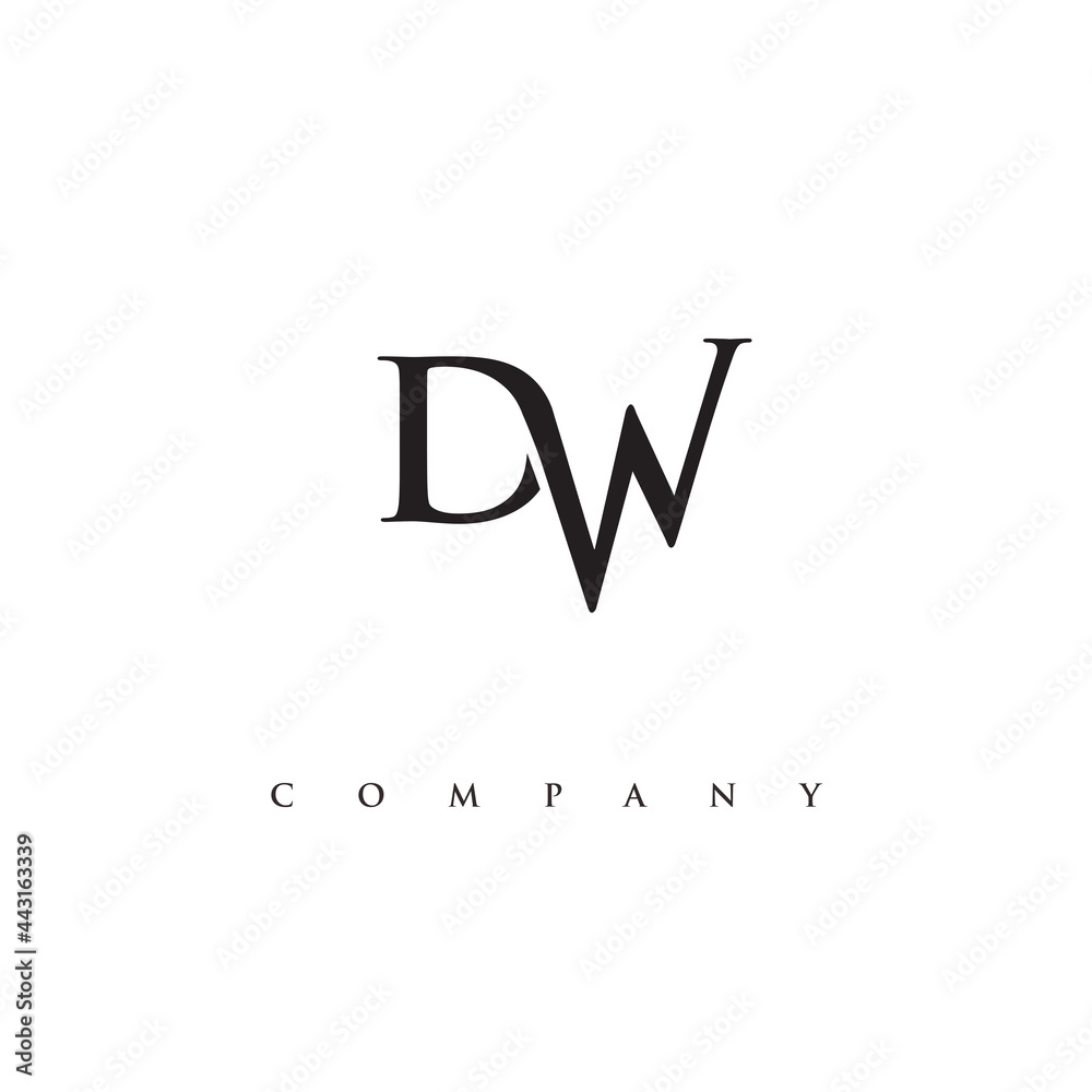 Initial DW logo design vector Stock Vector | Adobe Stock