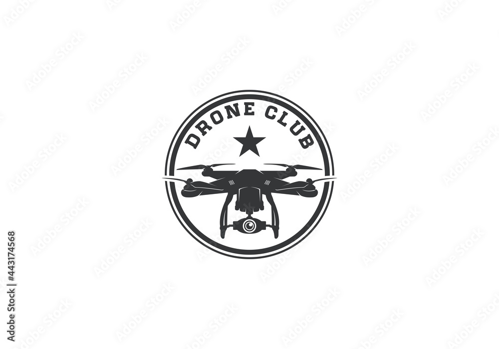 drone logo design vector illustration Stock Vector | Adobe Stock