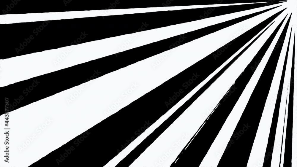 4K Comic Cartoon Super Fast Speed line from Corner Loop Animation Black ...