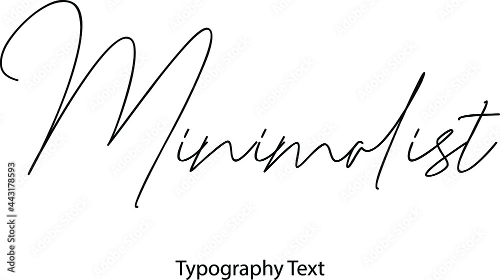 Minimalist Vector Script and Cursive Handwritten Typography For Designs ...