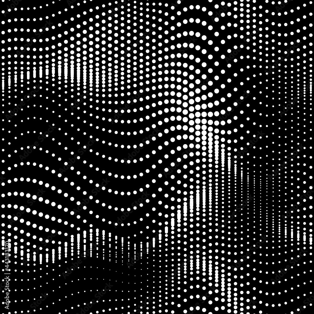 Seamless wavy array of dots pattern for print or digital use. High ...