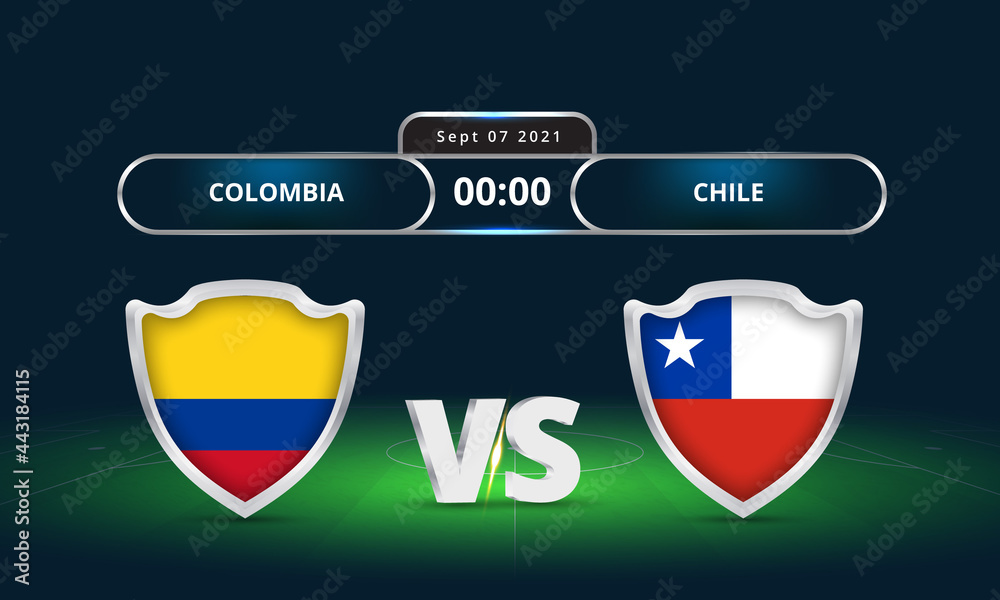 Fifa world cup Qualifier Colombia vs chile 2022 Football Match Stock ...
