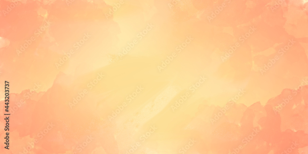 Watercolor abstract yellow peach background with peach color Stock ...