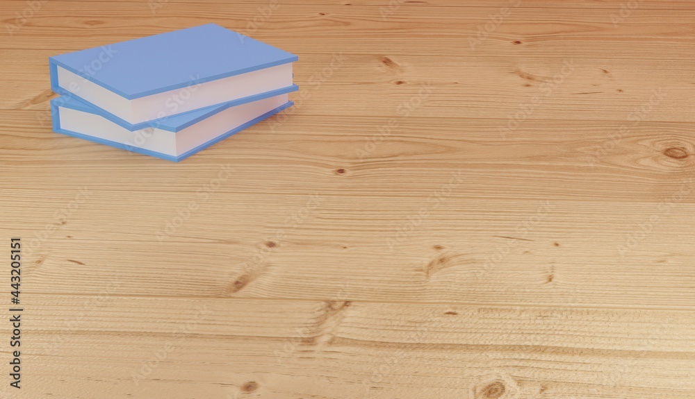 3d background renderings, stacks of books for study and note taking ...