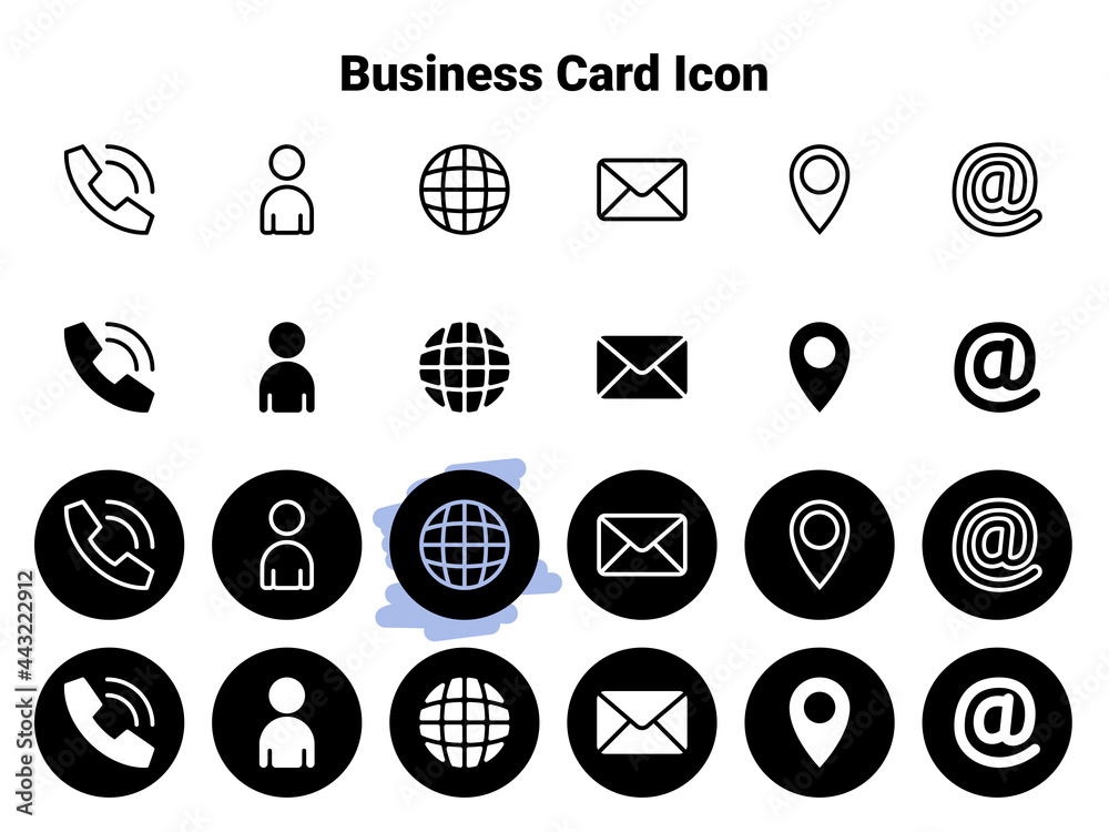 Set of black vector icons, isolated against white background. Flat ...