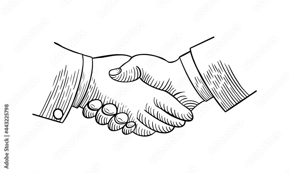 Handshake Vector Vintage