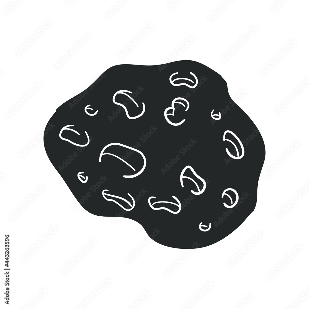Rock Icon Silhouette Illustration. Stone Vector Graphic Pictogram ...