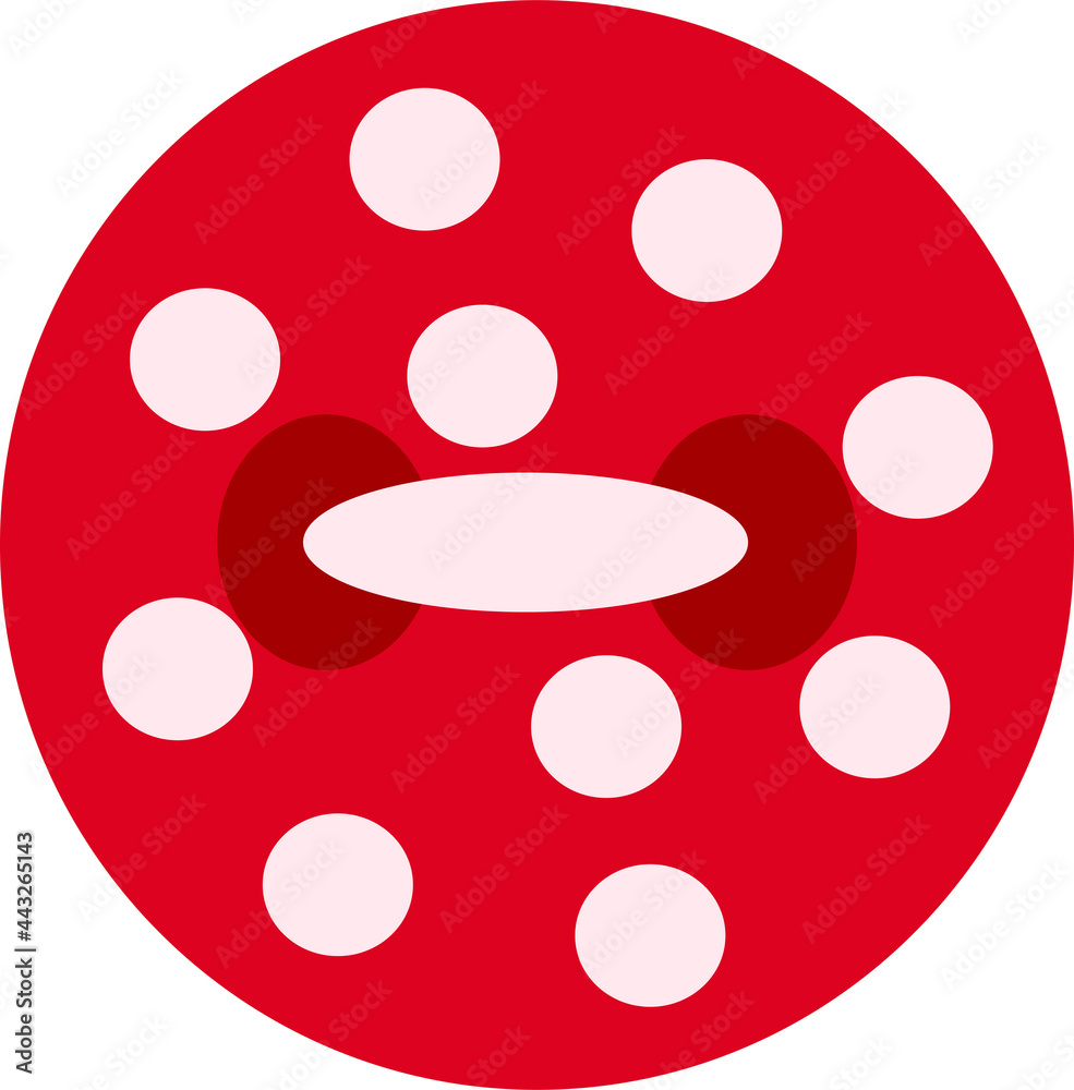 Red button in white peas, vector drawing, isolate on white Stock Vector ...