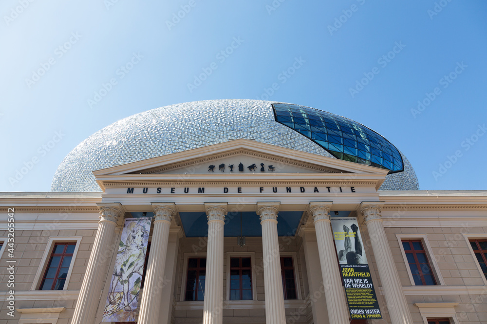 Zwolle, The Netherlands, June 2021: Front view of Museum "De Fundatie ...