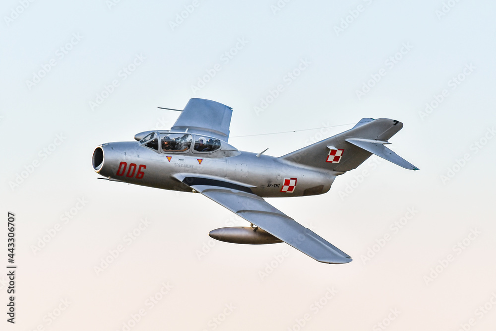 Foto de Leszno, Poland - June, 19, 2021:Jet fighter The Mig-15 SB Lim-2 ...