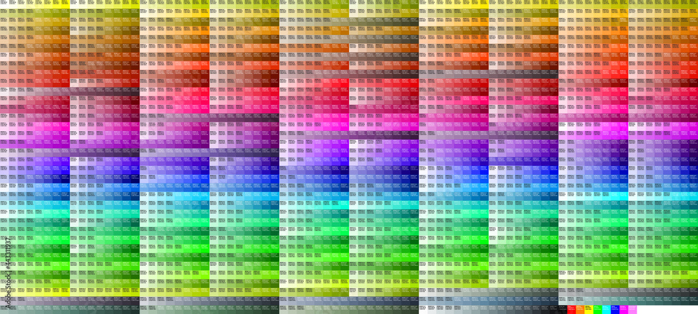 Vetor do Stock: Pantone+ CMYK Coated Colour Chart, 1300mm x 585mm ...