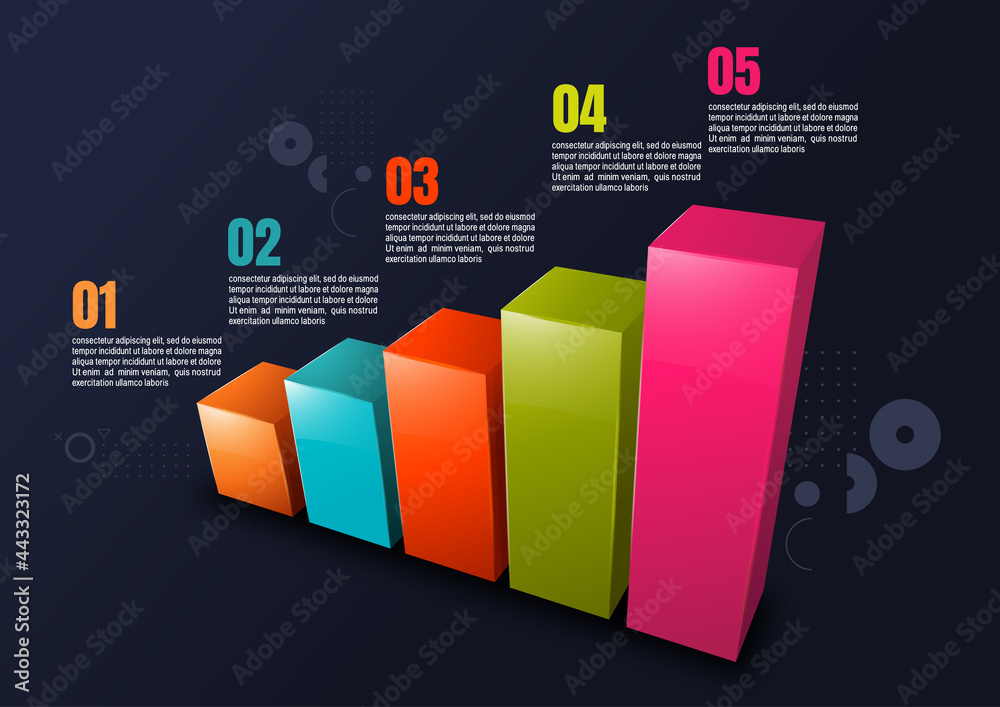 infographics business, process chart design template for presentation ...