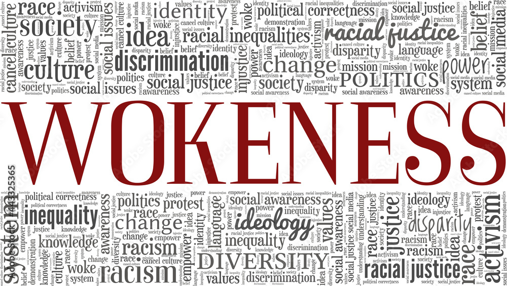 Wokeness vector illustration word cloud isolated on a white background ...