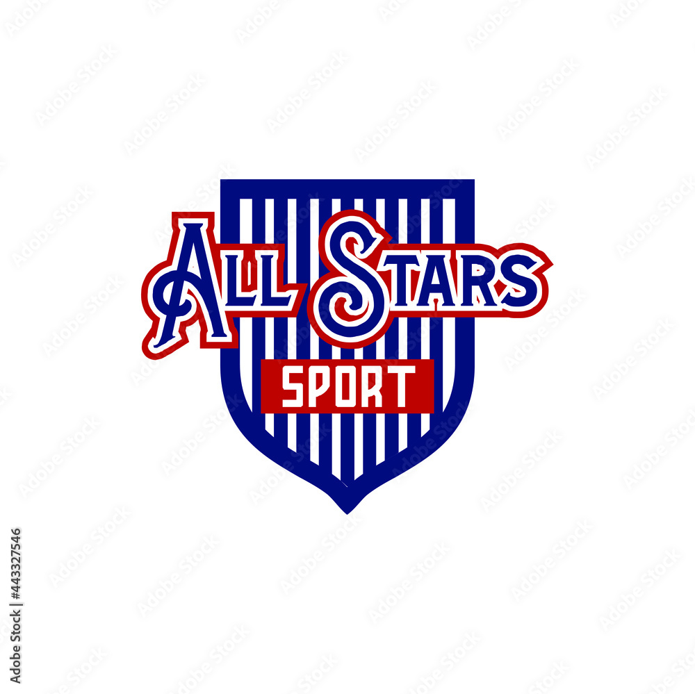 all star badge sport shield logo vector Stock Vector | Adobe Stock