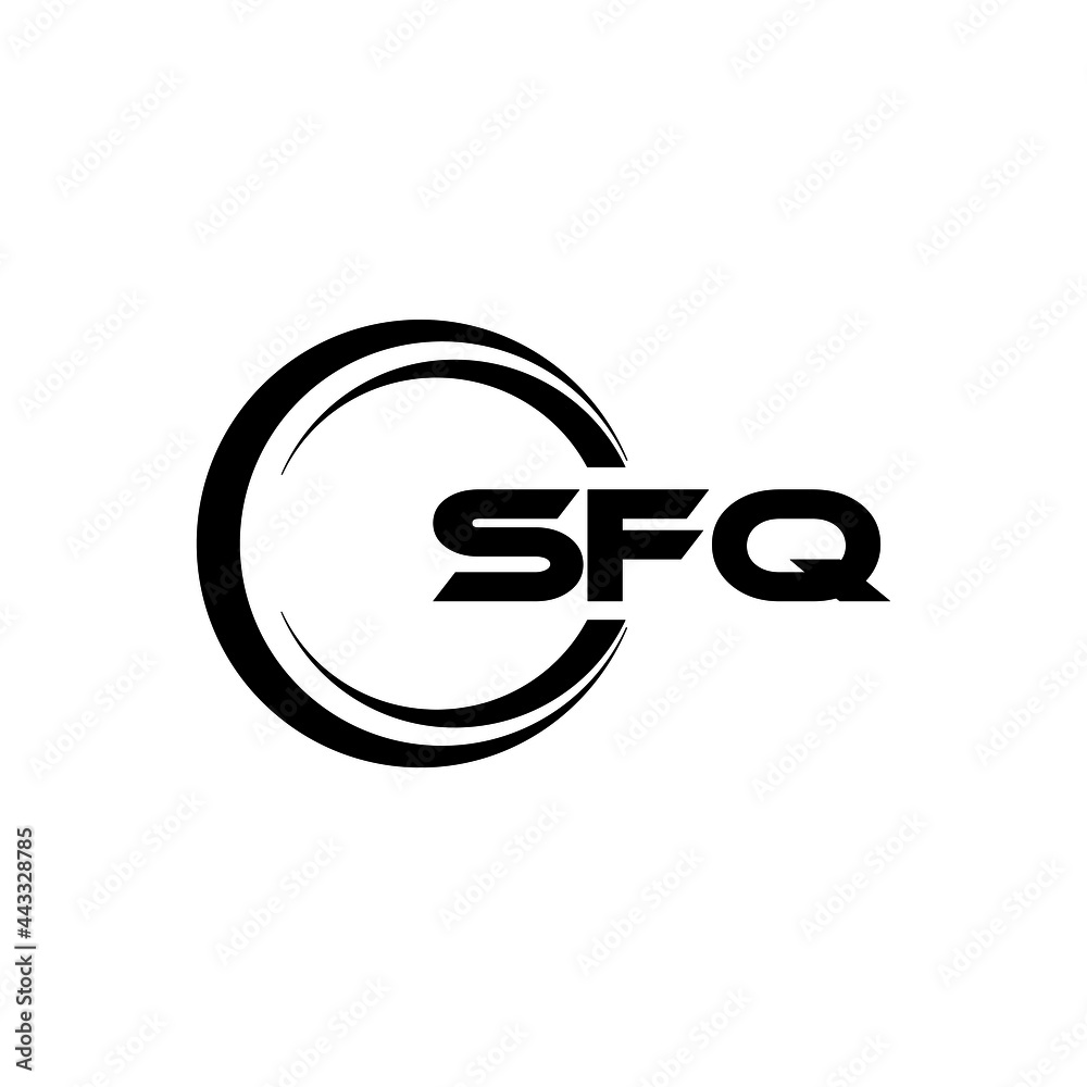 SFQ letter logo design with white background in illustrator, vector ...