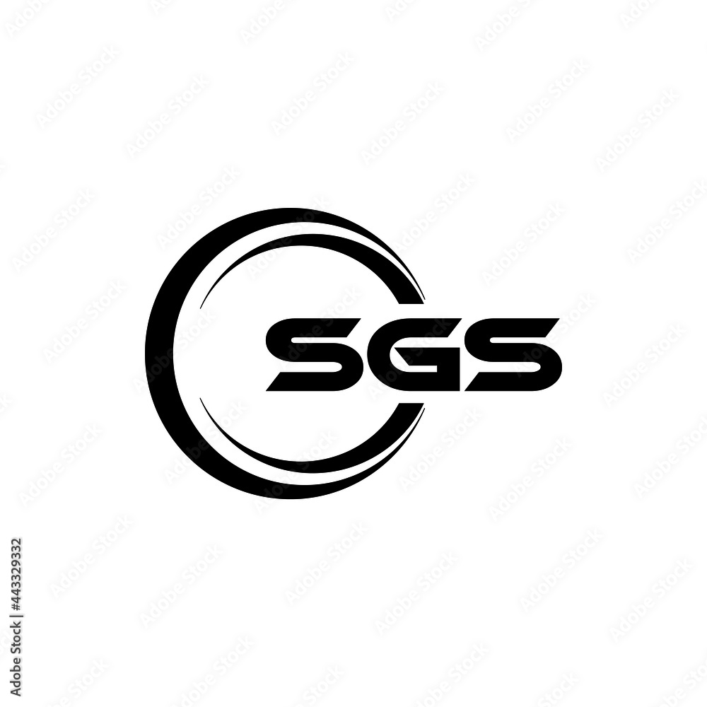 SGS letter logo design with white background in illustrator, vector ...